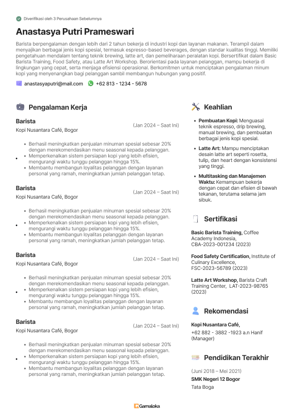 Gamaloka - CV Builder